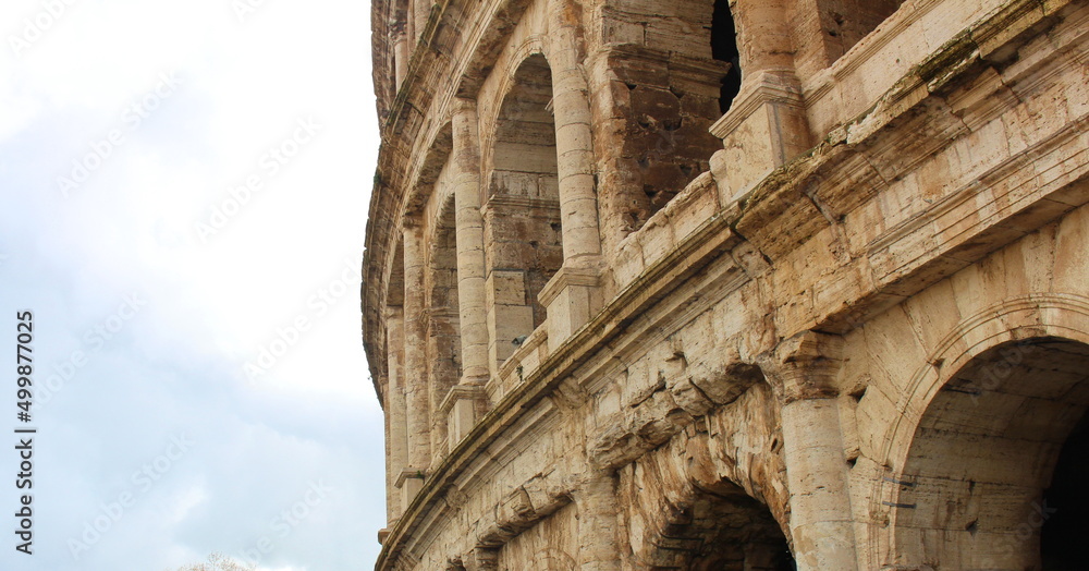 Rome. Italy. The building of the ancient ancient arena of the Roman ...