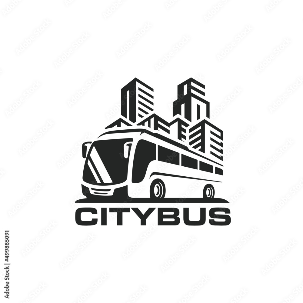 City bus logo design vector Stock Vector | Adobe Stock
