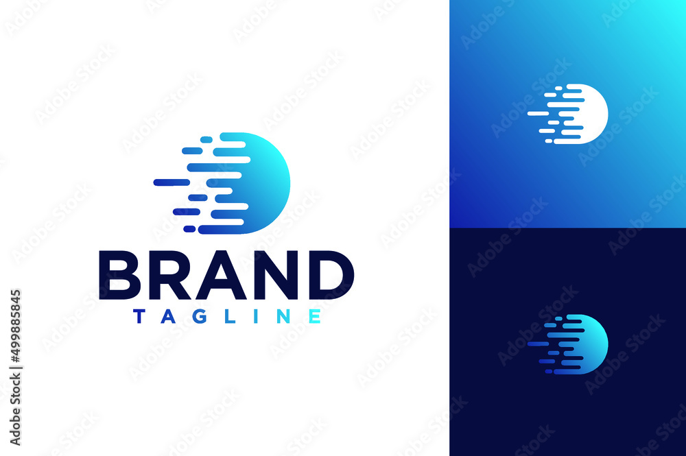 letter D tech logo Stock Vector | Adobe Stock