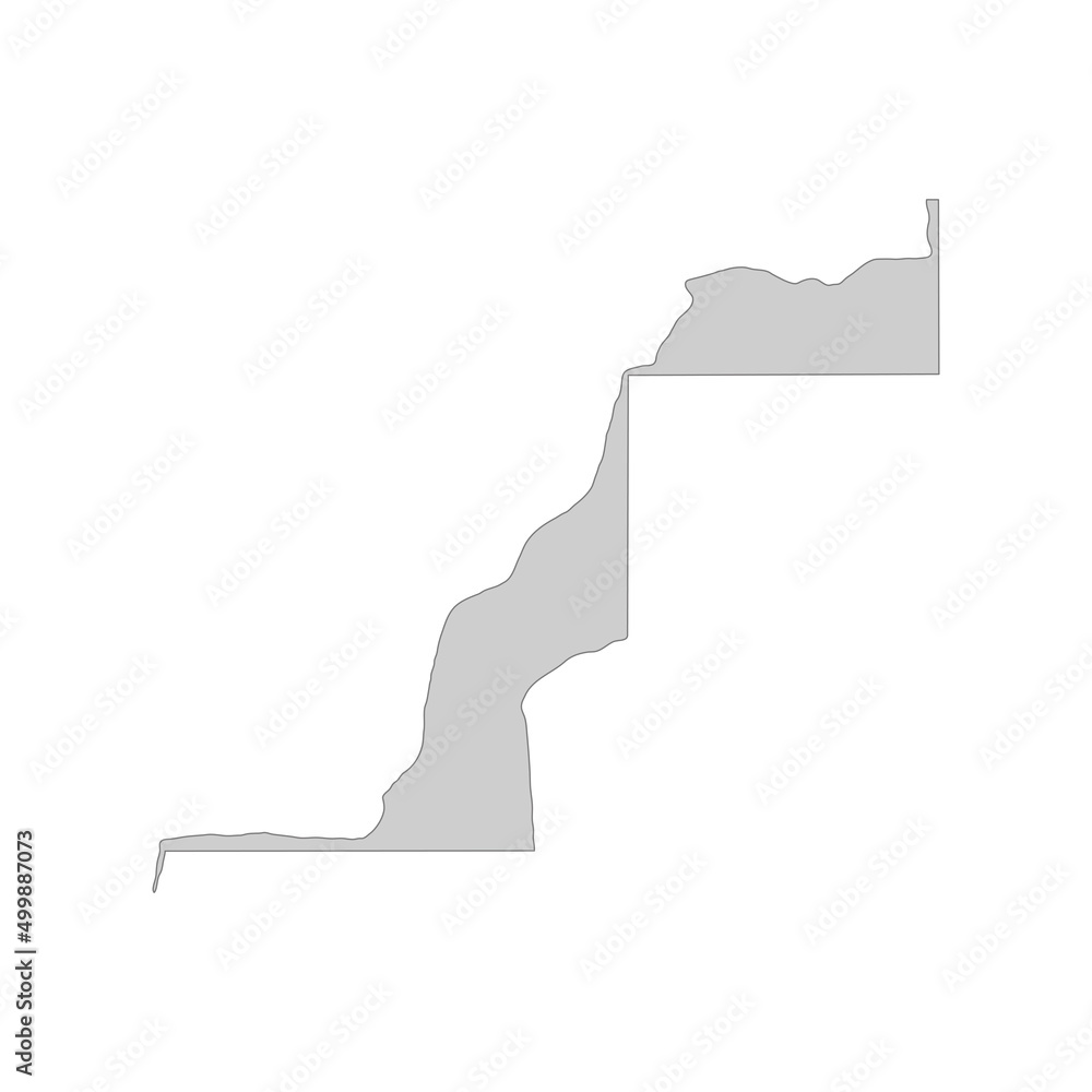 Outline political map of the Western Sahara. High detailed vector ...
