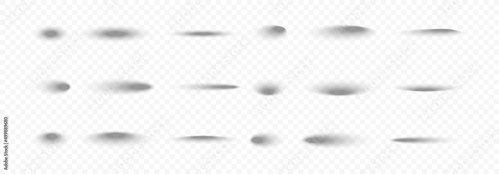 Shadows collection. Shadows in realistic style on transparent ...