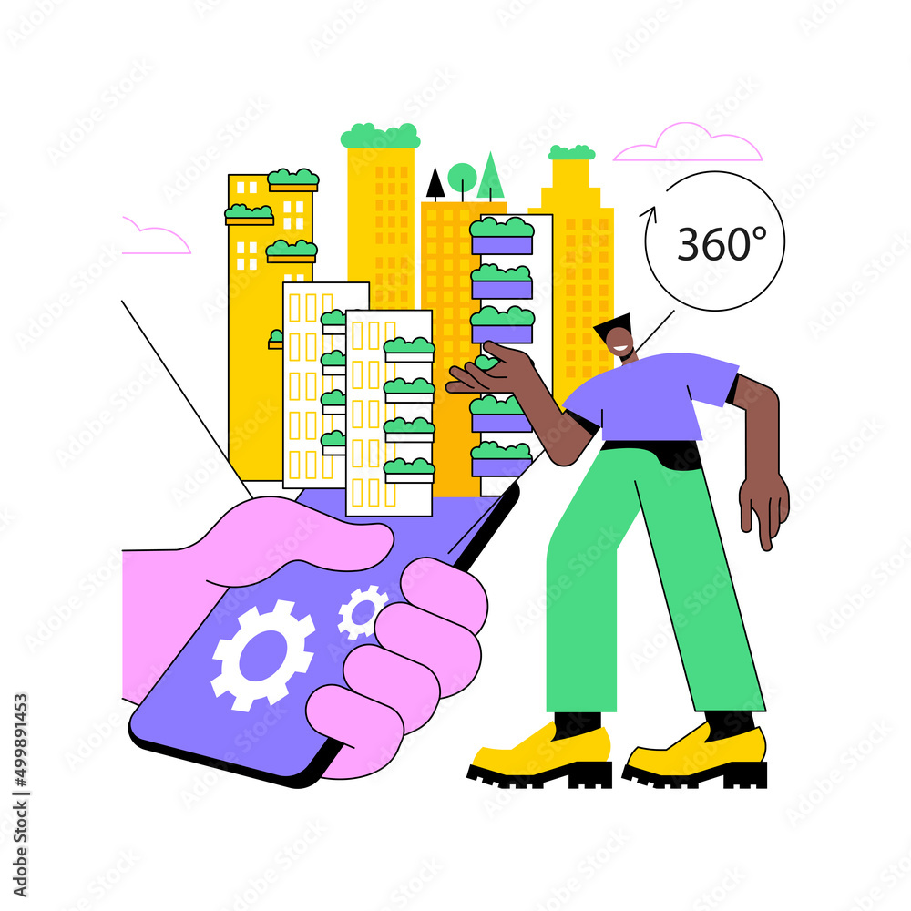 Virtual tour abstract concept vector illustration. Web 3d tours, 360 ...