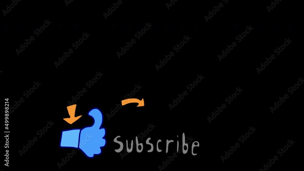Vidéo Stock Hand-Drawn Theme For Youtube Subscribe Buttons. 2d cartoon ...