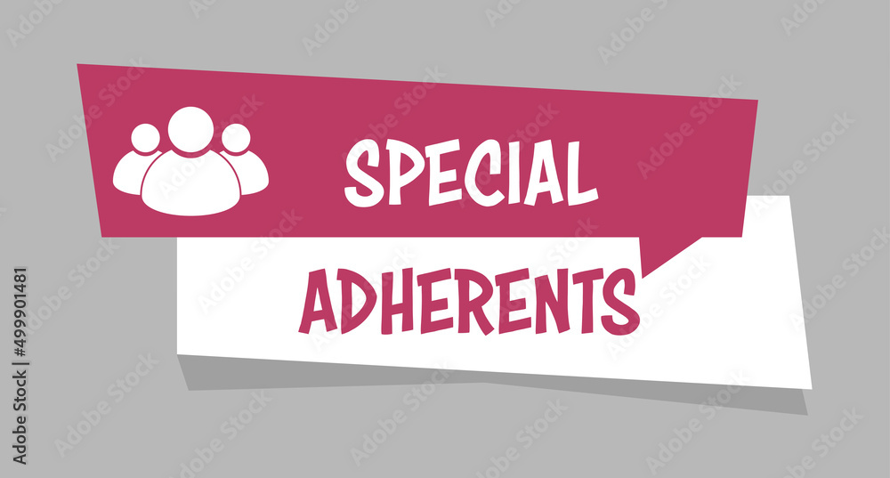 Logo spécial adhérents. Stock Vector | Adobe Stock