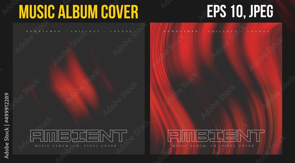 Music Album Cover for the Web Presentation. Colorful Vector Background ...