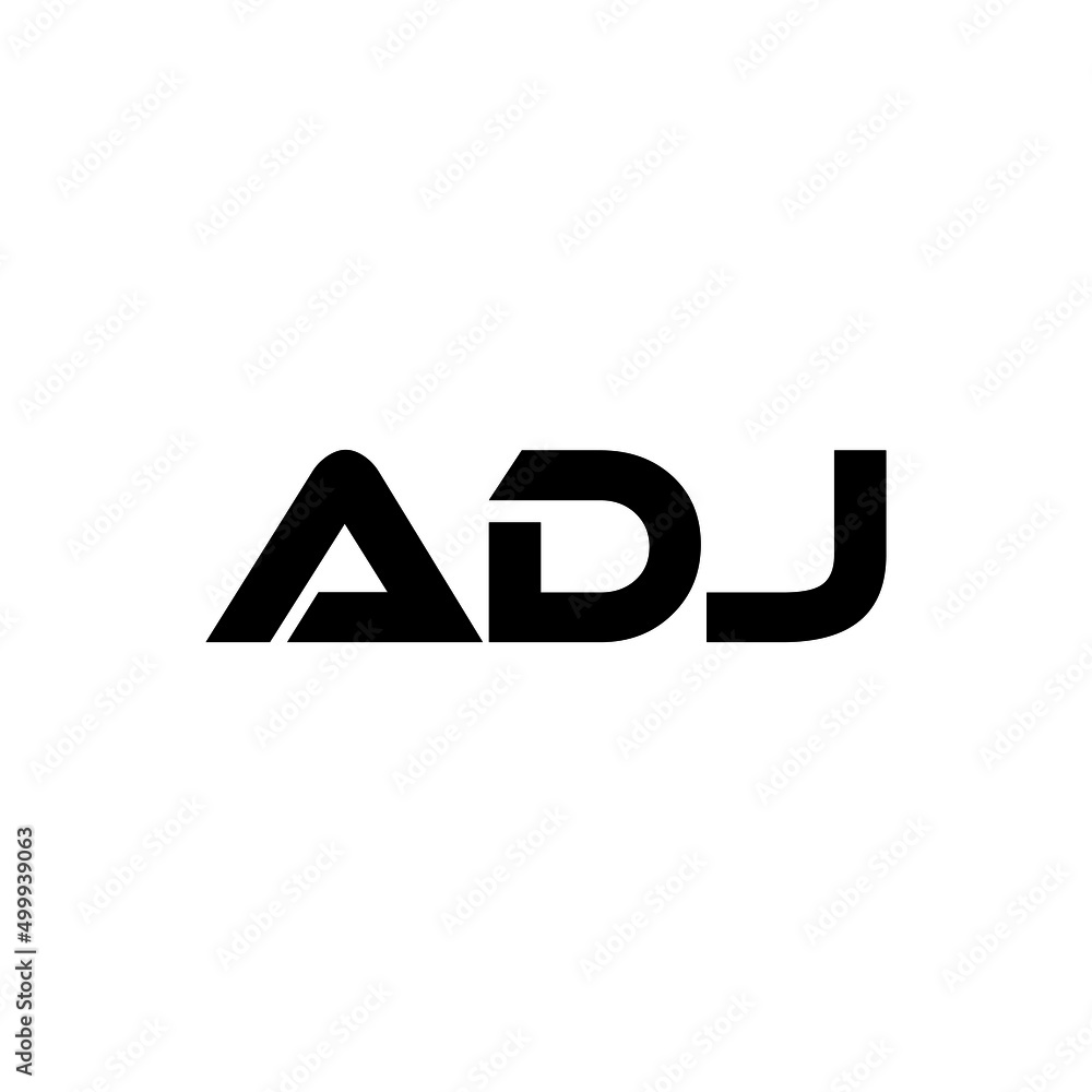 ADJ letter logo design with white background in illustrator, vector ...