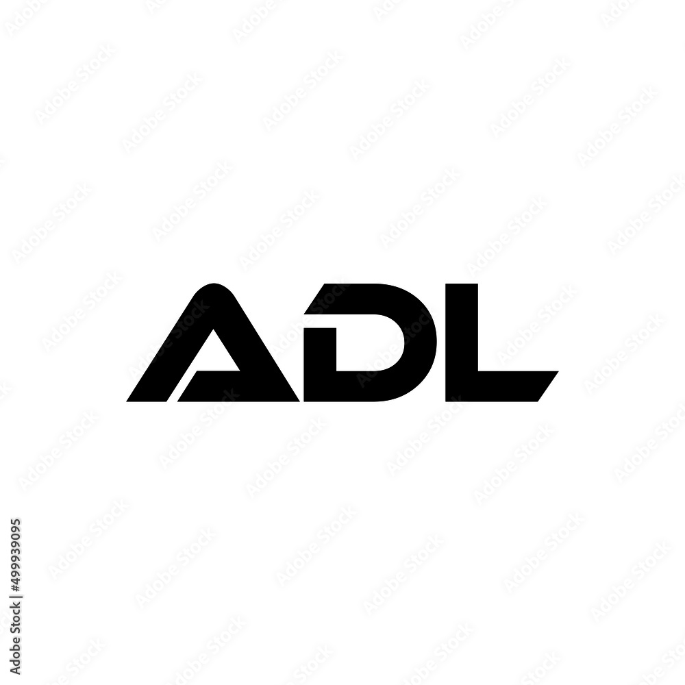 ADL letter logo design with white background in illustrator, vector ...