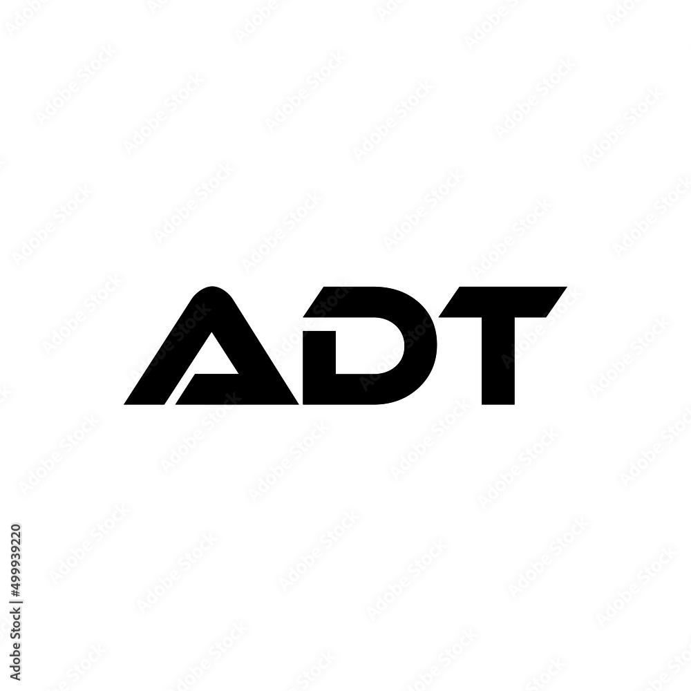 ADT letter logo design with white background in illustrator, vector ...