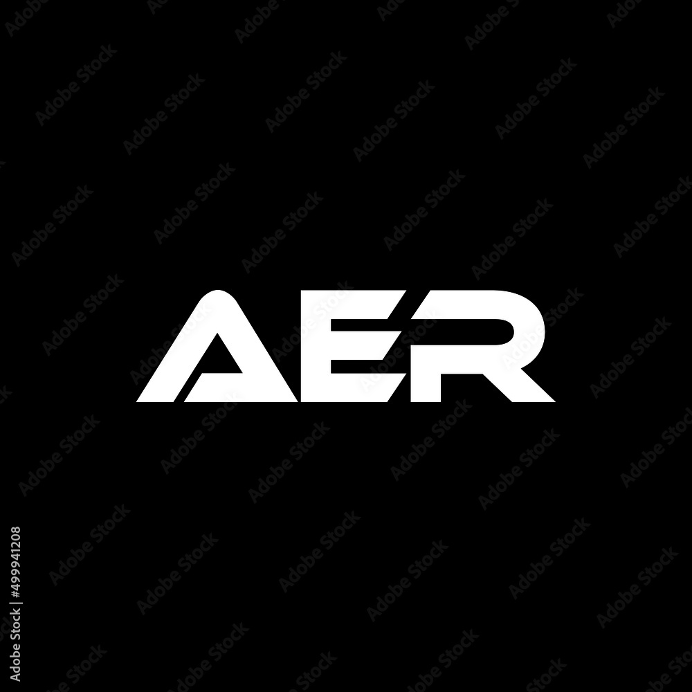 AER letter logo design with black background in illustrator, vector ...