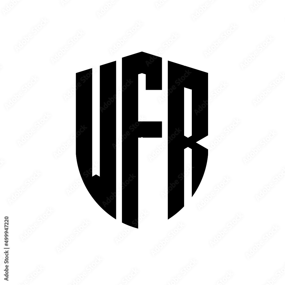 WFR letter logo design. WFR modern letter logo with black background ...