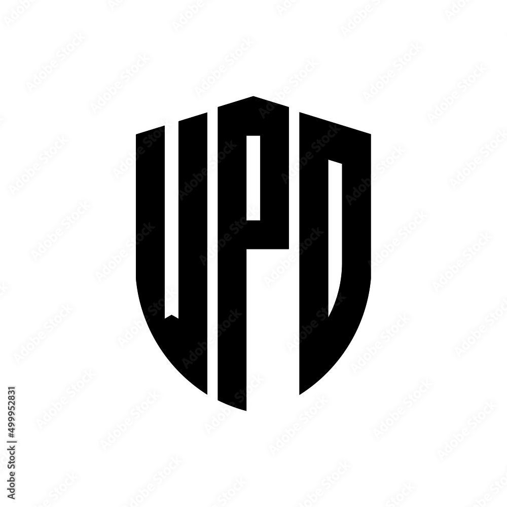 WPD letter logo design. WPD modern letter logo with black background ...