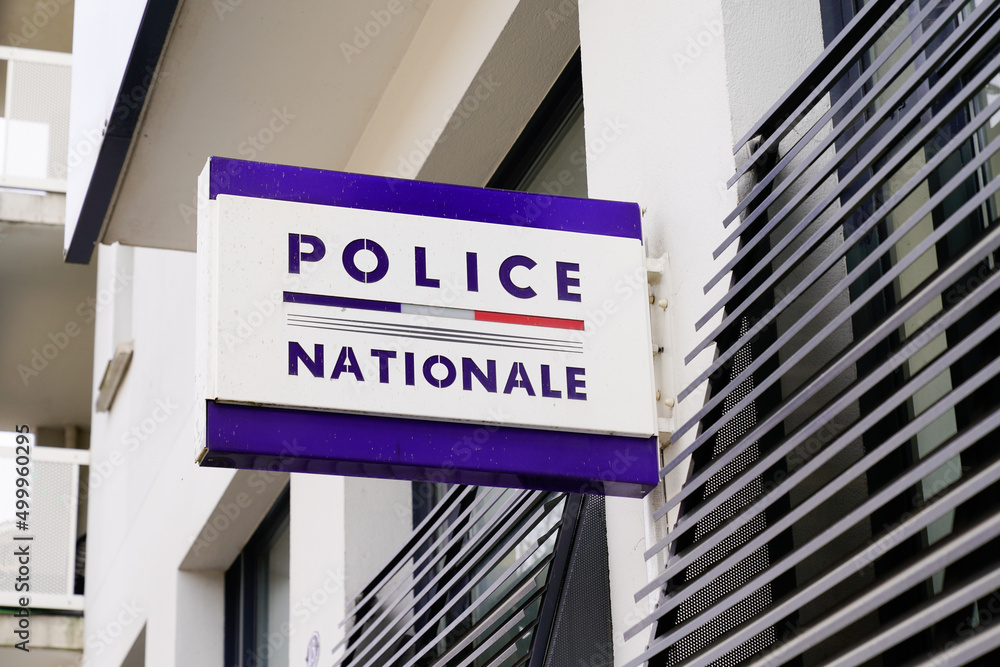 police nationale sign text and logo brand front of office French ...