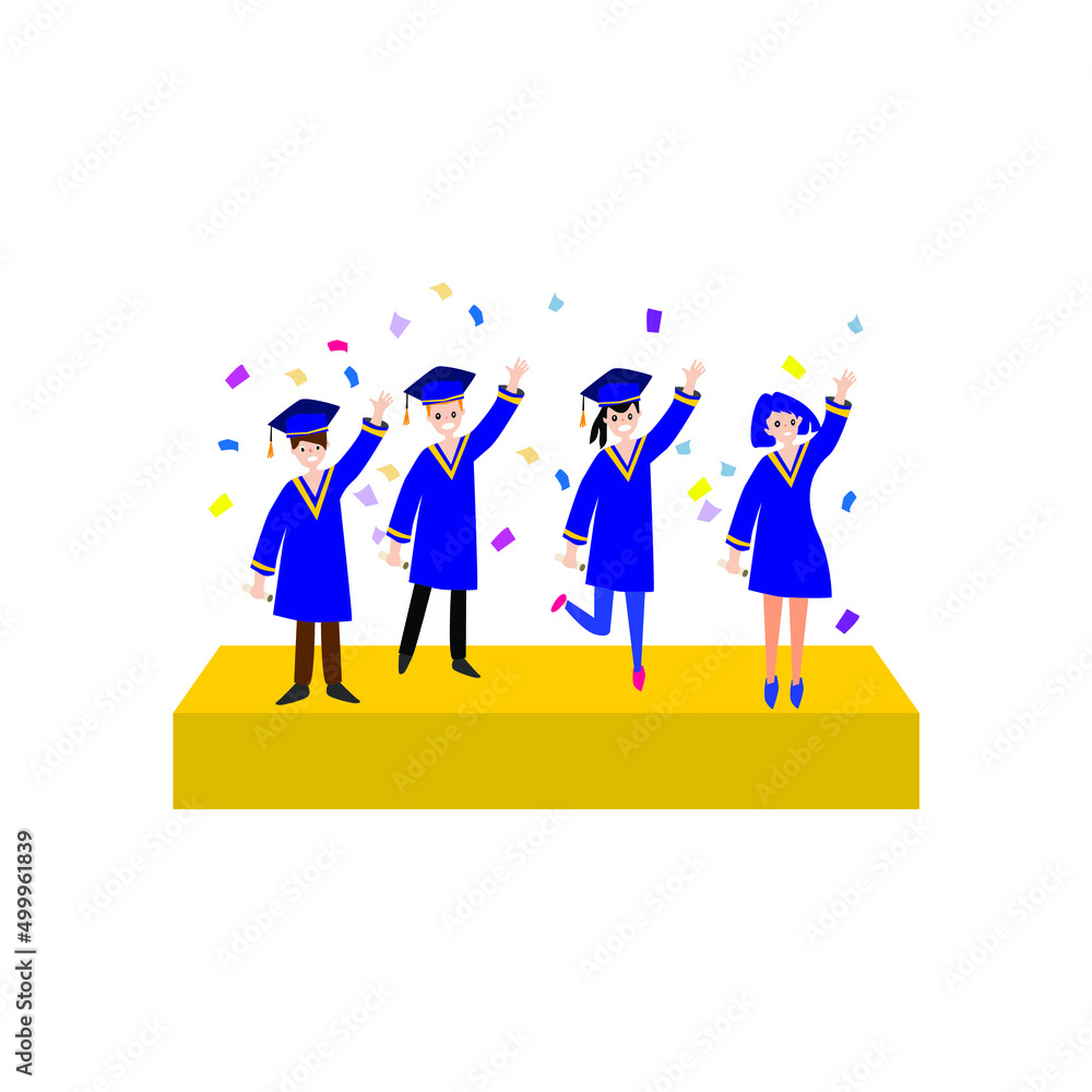 graduation celebration vector illustration, perfect for templates ...