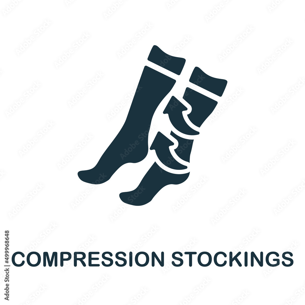 Compression Stockings icon. Monochrome simple Compression Stockings ...
