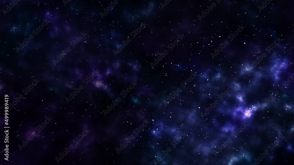 Space Inside Human Eye. Zooming Man's Eye Into Animation of Galaxies in ...