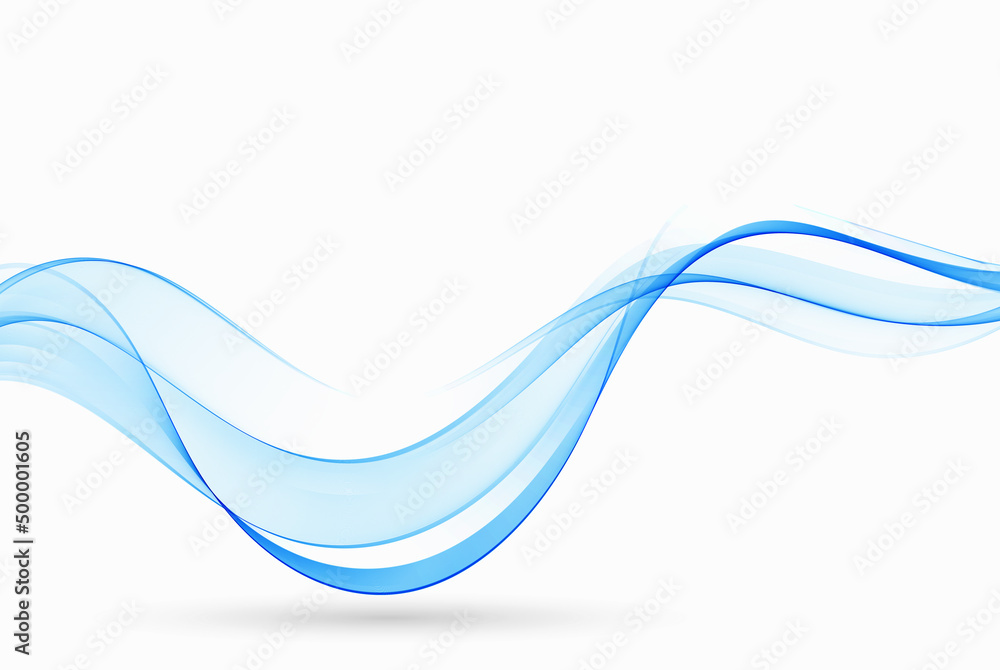 White And Blue Wave Background