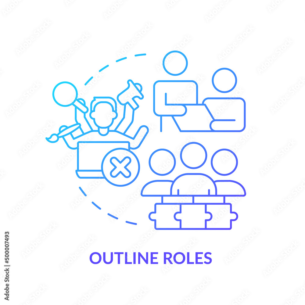 Outline roles blue gradient concept icon. Responsibilities. Effective ... Outline roles blue gradient concept icon. Responsibilities. Effective ...