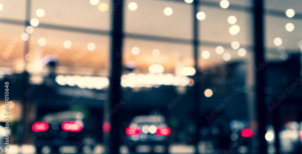 Blurred background with car dealership exterior. Abstract blurred photo ...