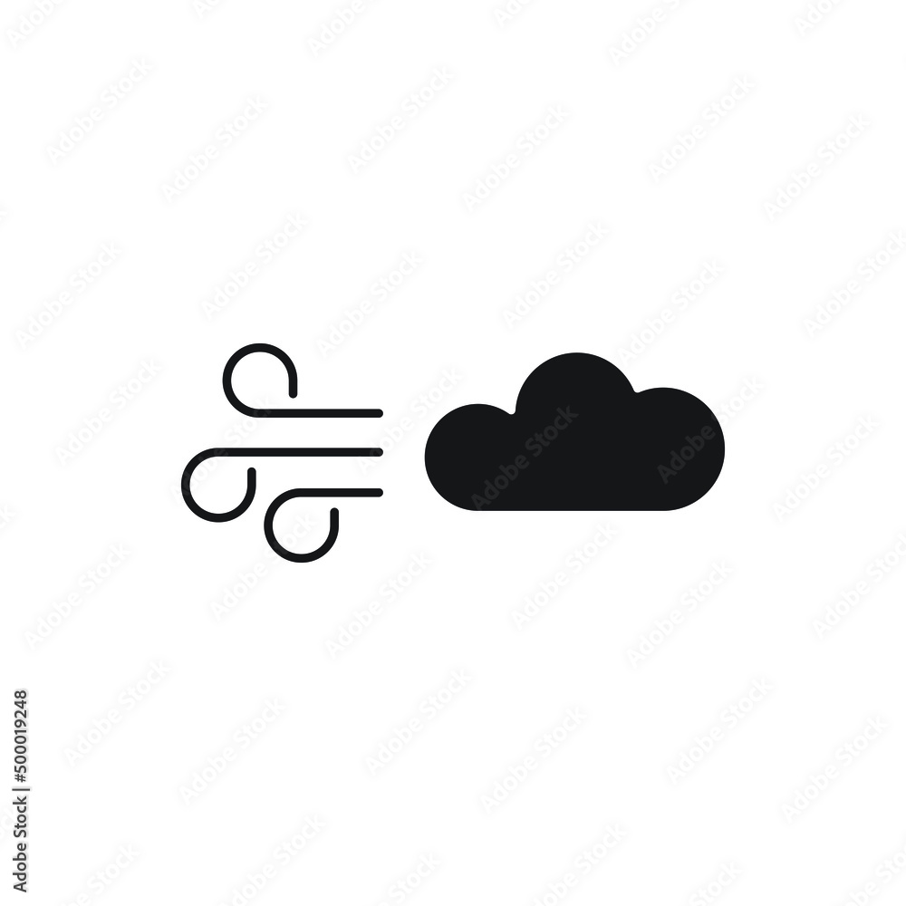 windy cloud weather vector for icon symbol web illustration Stock ...