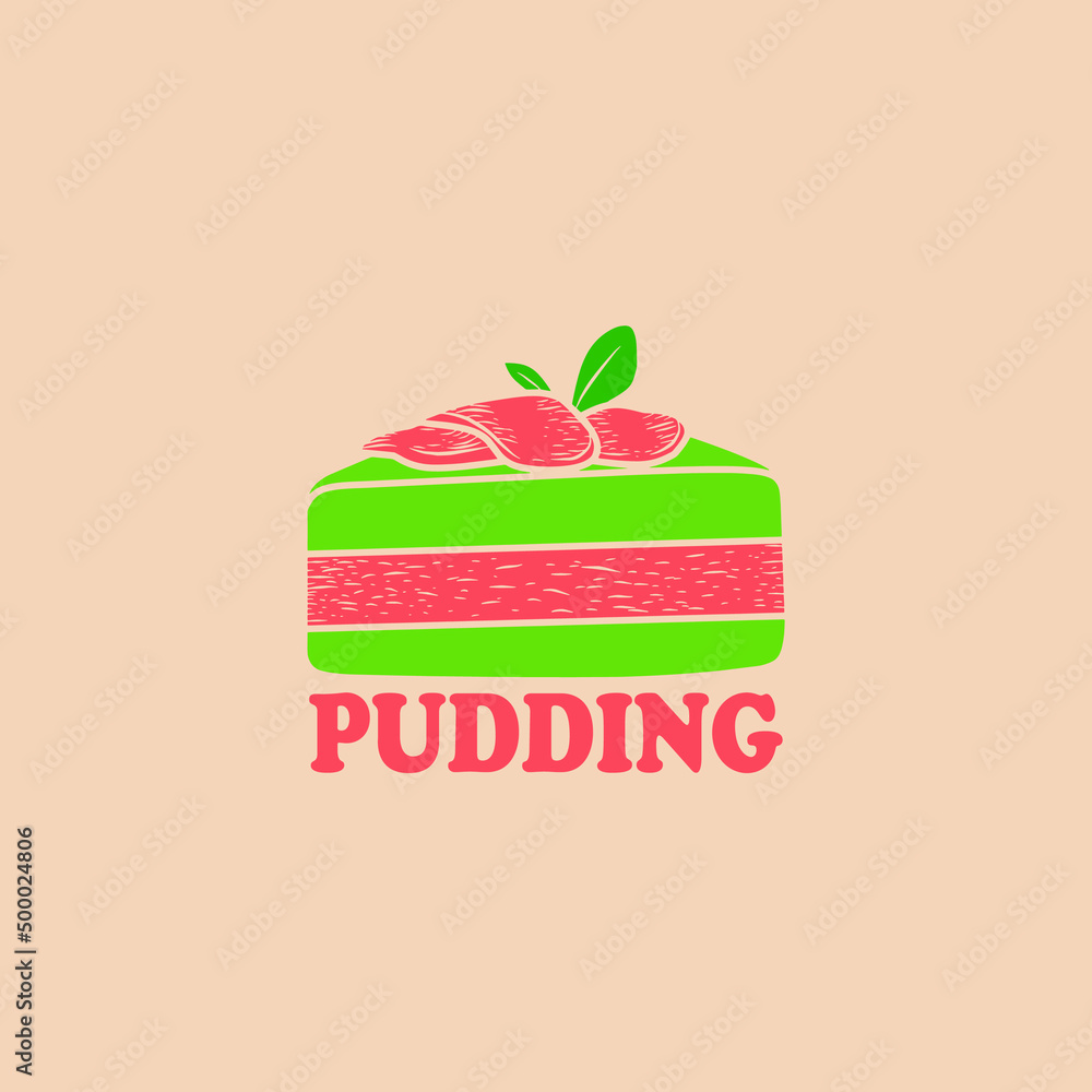 ntage pudding logo. can be used for various business and other purposes ...