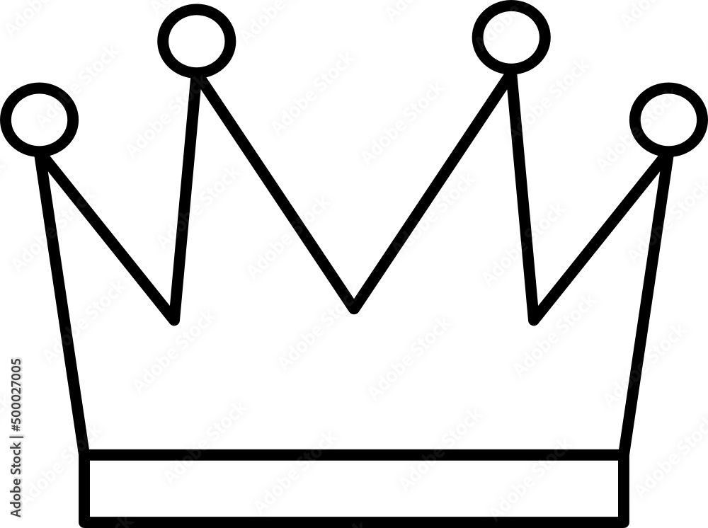 Crown outline icon Stock Vector | Adobe Stock