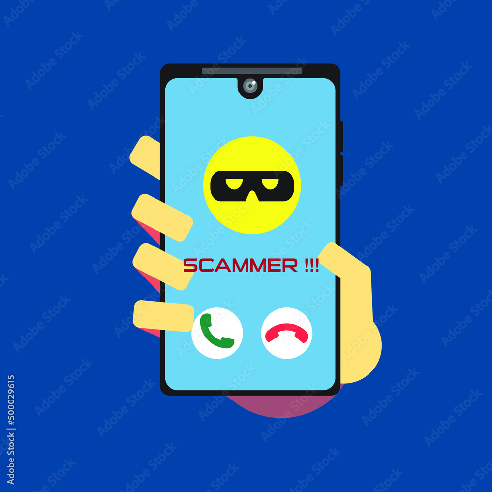 Scam Alert Hacker Attack And Web Security Vector Concept Phishing Scam Stock Vector Adobe Stock