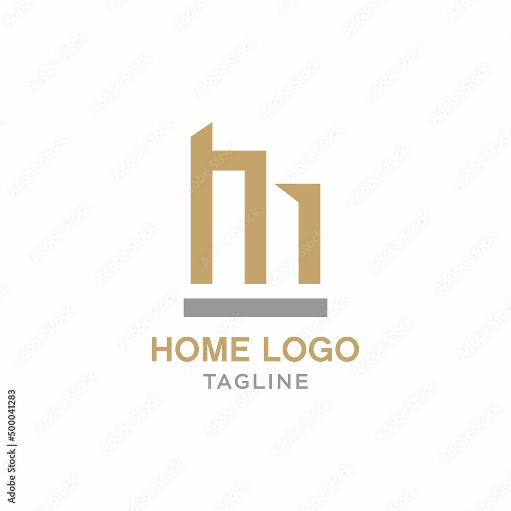 letter m building logo design Stock Vector | Adobe Stock