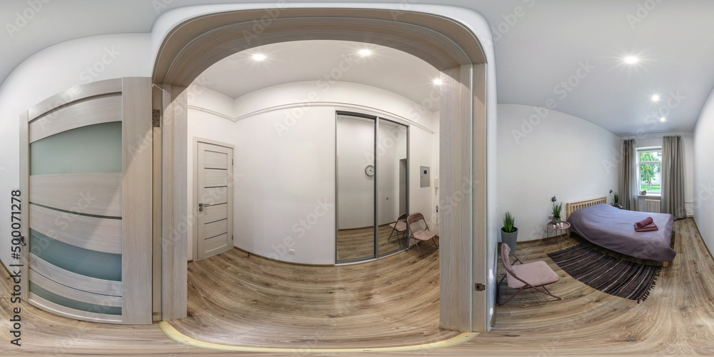 full hdri 360 panorama view in bedroom room in luxury elite vip ...