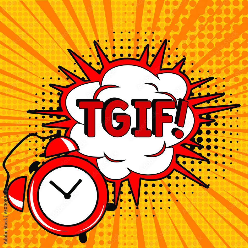 TGIF - Thank God It's Friday acronym. business concept background ...