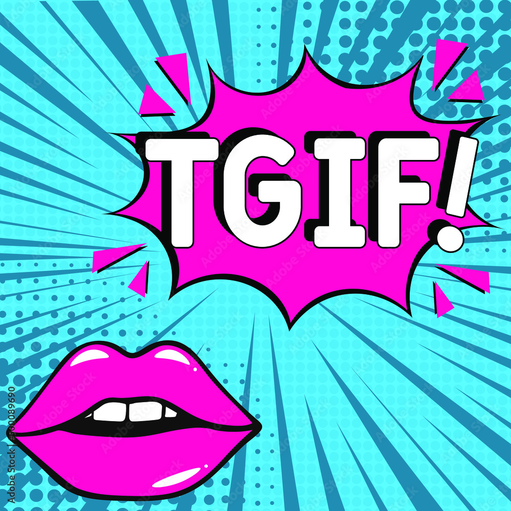 Vecteur Stock TGIF - Thank God It's Friday acronym. business concept ...