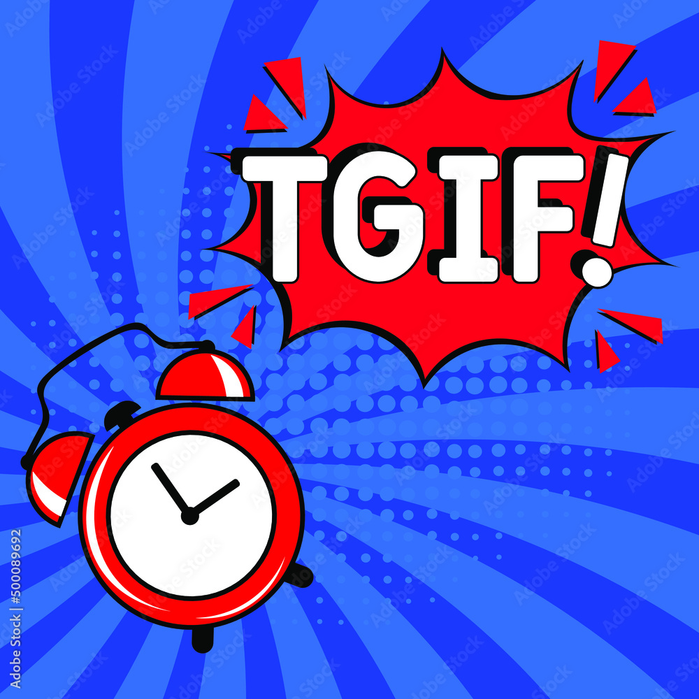 TGIF - Thank God It's Friday acronym. business concept background ...