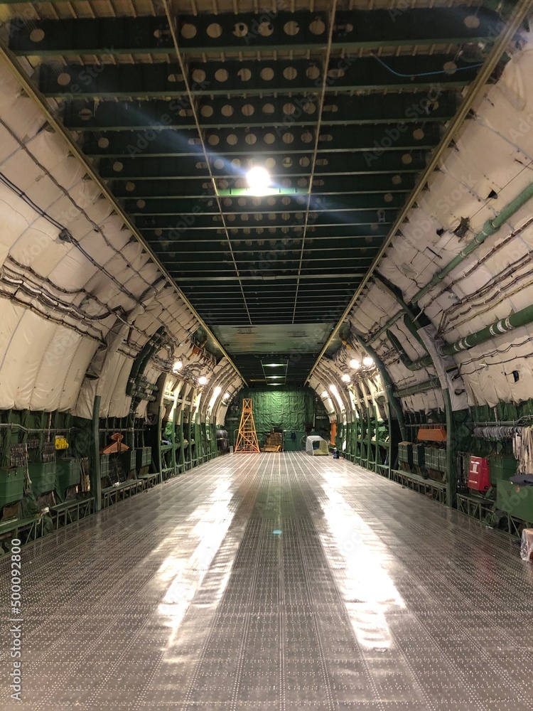 The cargo compartment of the aircraft AN-225 MRIYA Stock Photo | Adobe ...