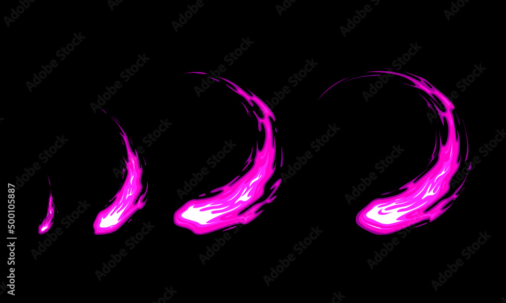 Sprite sheet for attacking with a purple sword, magic strike, or ...
