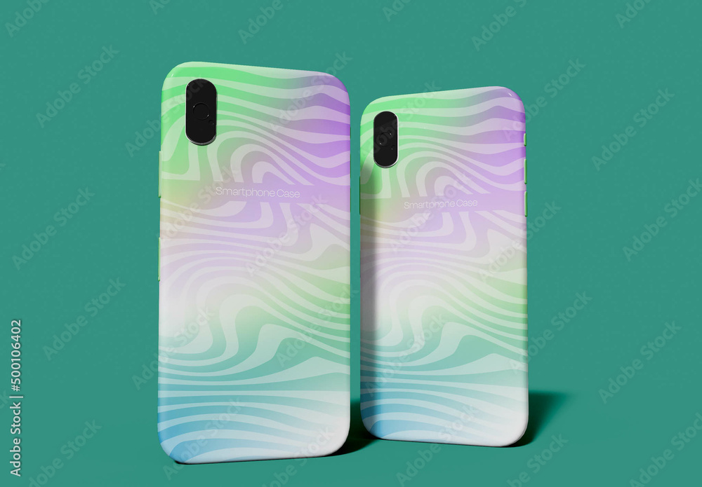 Two Smartphone Mockup Stock Template | Adobe Stock