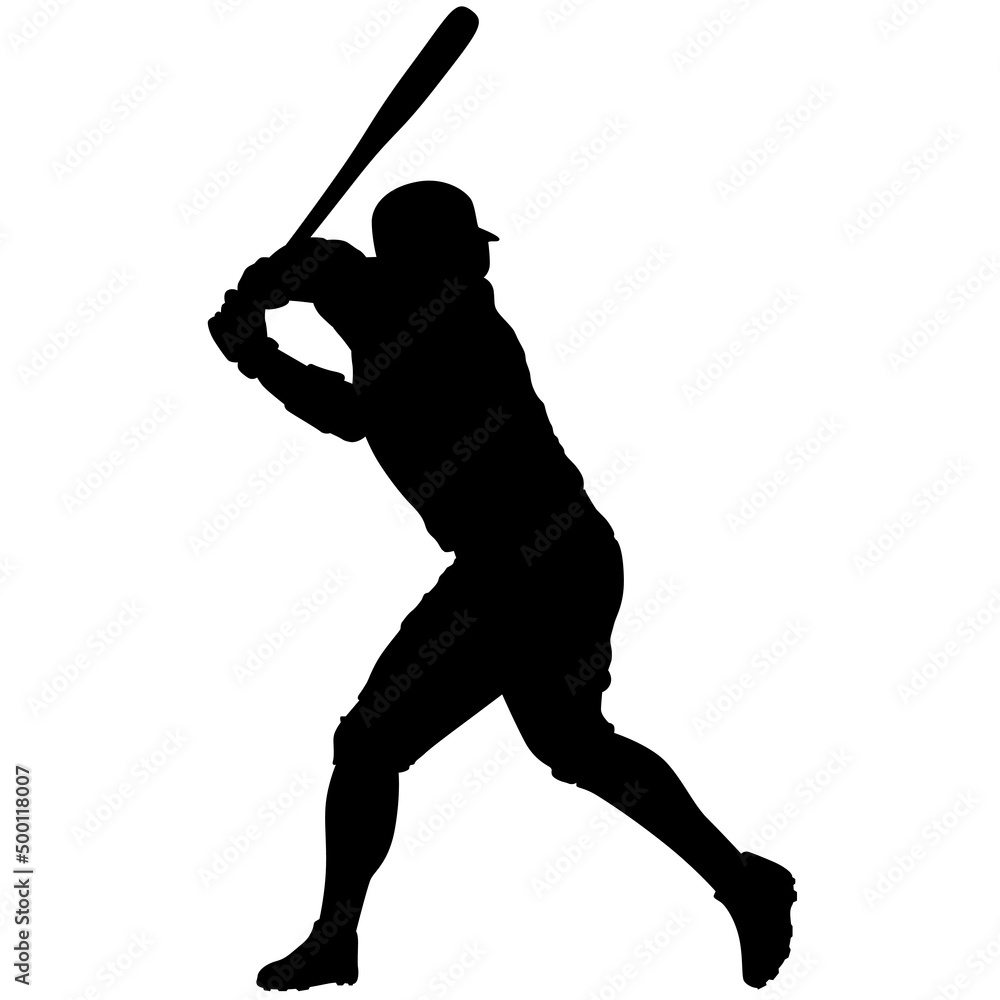 baseball batter player, also known as batsman - batman in motion to hit ...