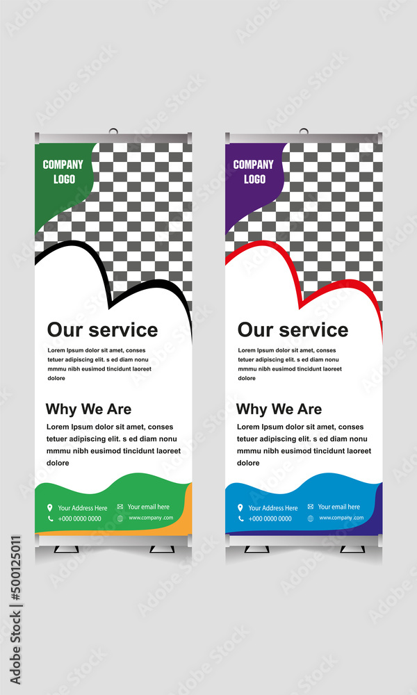 Corporate Creative x stand, x banner Design Template Stock Vector ...