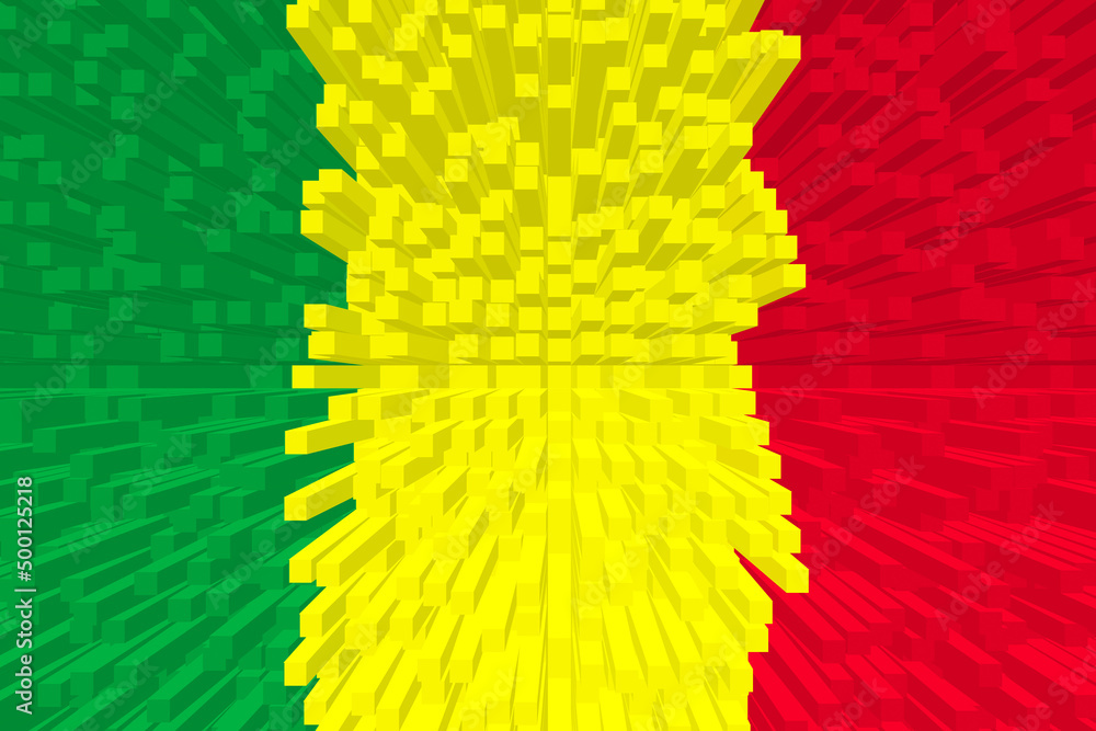 Flag of Mali . ML patriotism banner. Mali national symbol. State banner ...