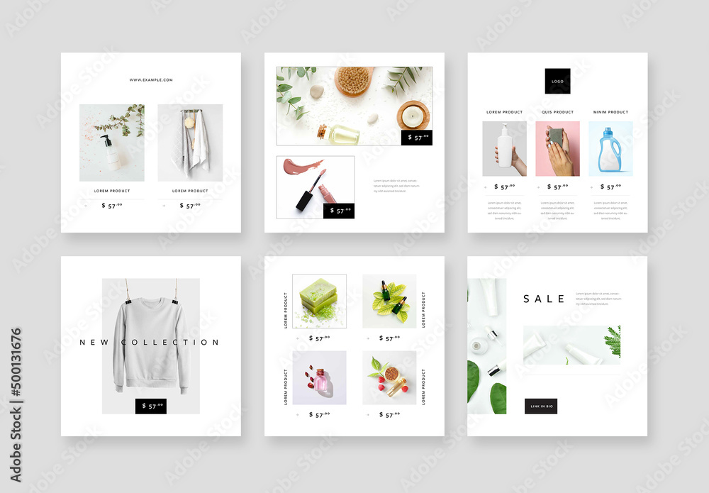 Simple Social Layouts for Product Listing Stock Template | Adobe Stock