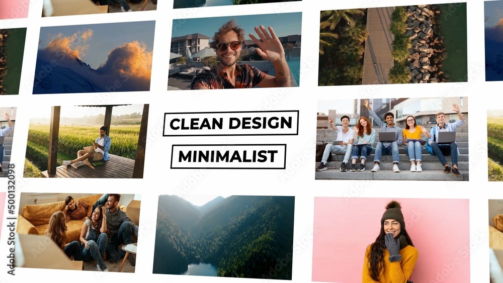 Minimalist Clean Slideshow Stock Template | Adobe Stock
