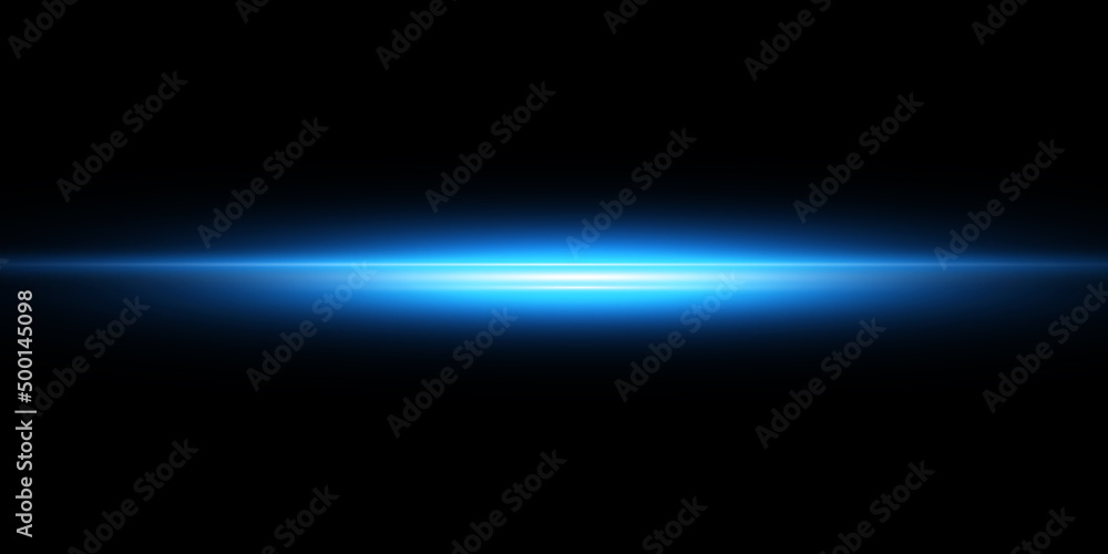 Horizontal lens flares pack. Laser beams, horizontal light rays ...