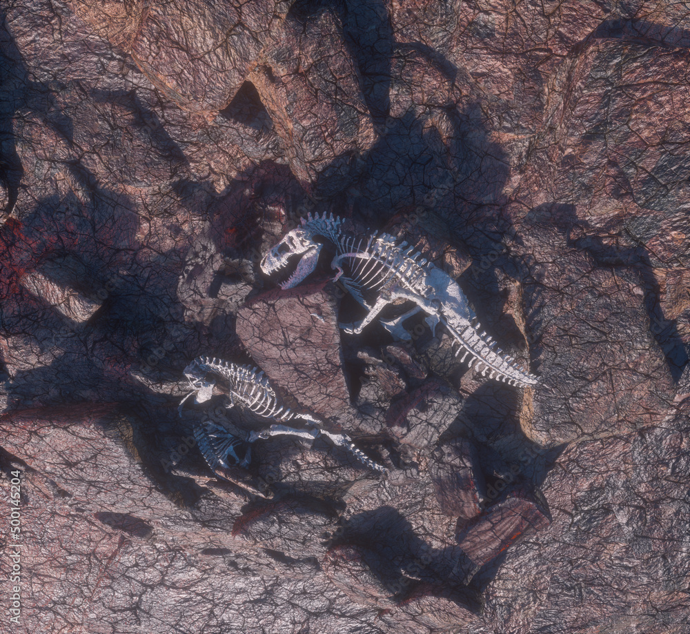 extinct dinosaur skeletons and skulls archaeological excavations, the ...