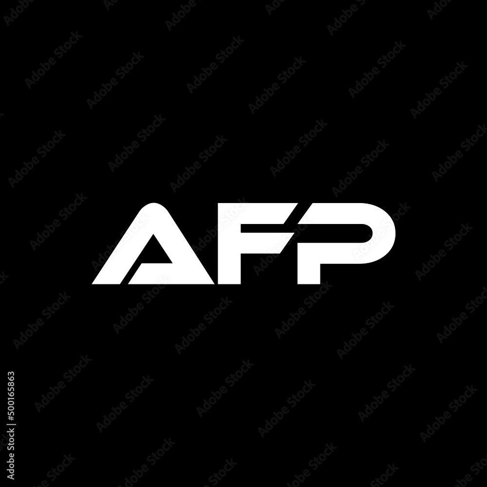 AFP letter logo design with black background in illustrator, vector ...