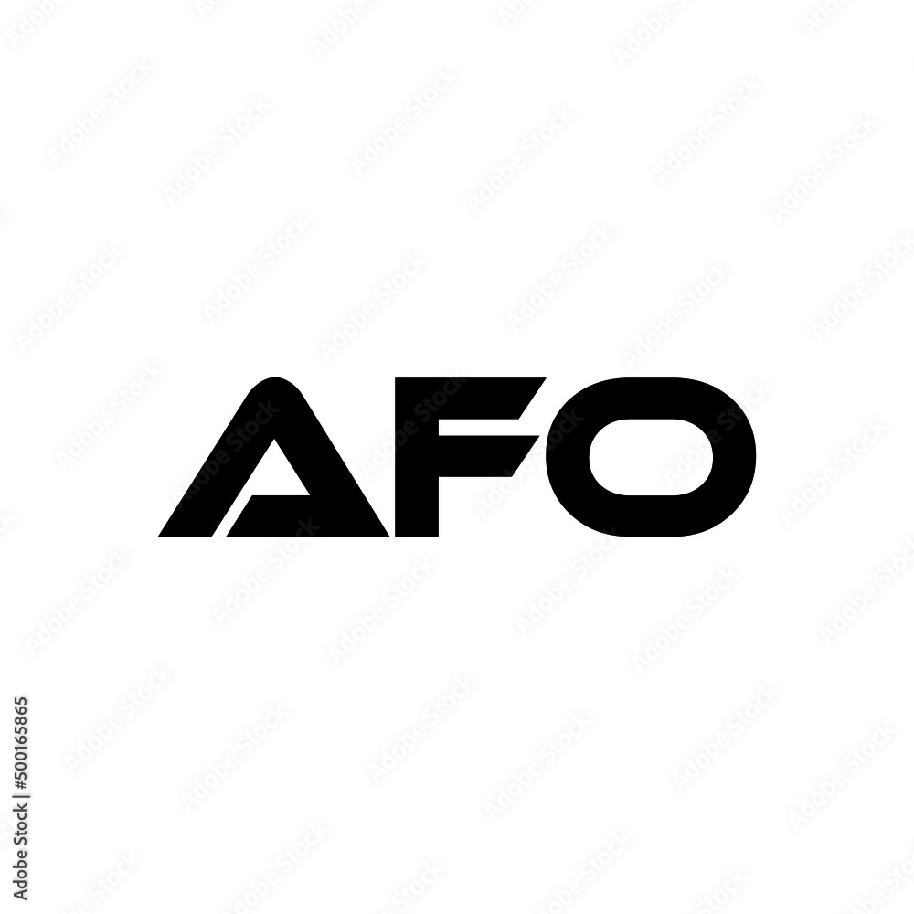 AFO letter logo design with white background in illustrator, vector ...