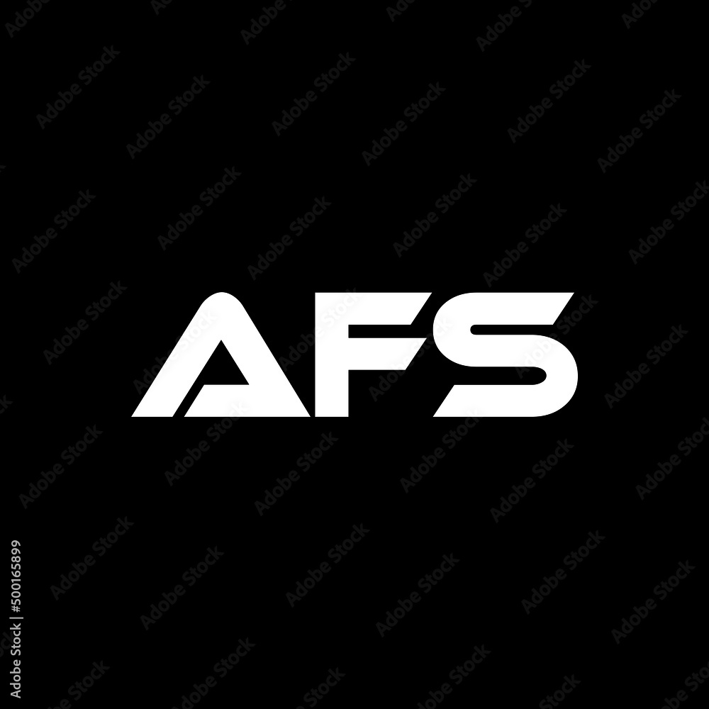 AFS letter logo design with black background in illustrator, vector ...