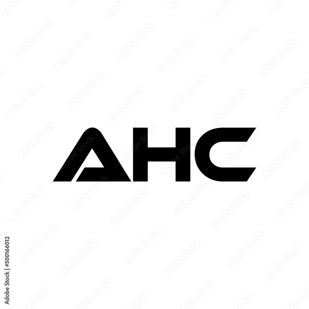 AHC letter logo design with white background in illustrator, vector ...