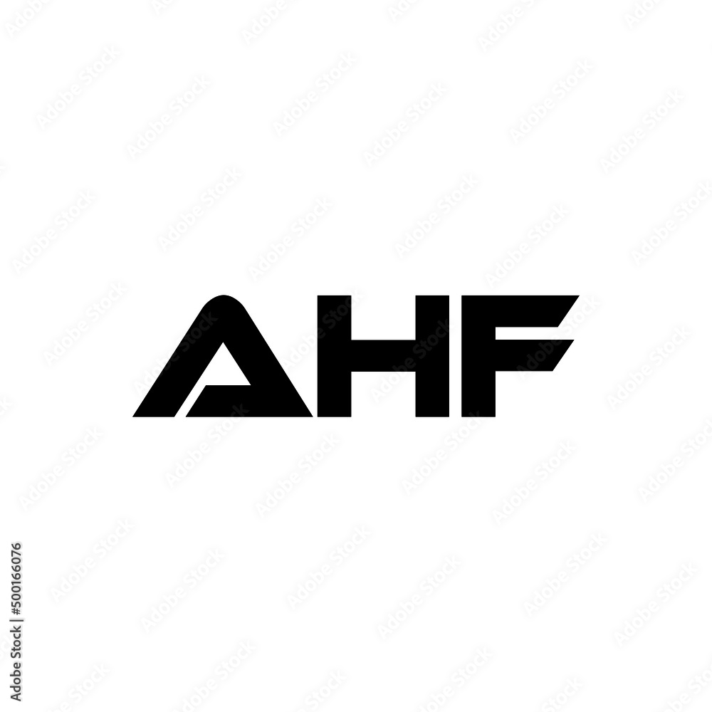 AHF letter logo design with white background in illustrator, vector ...