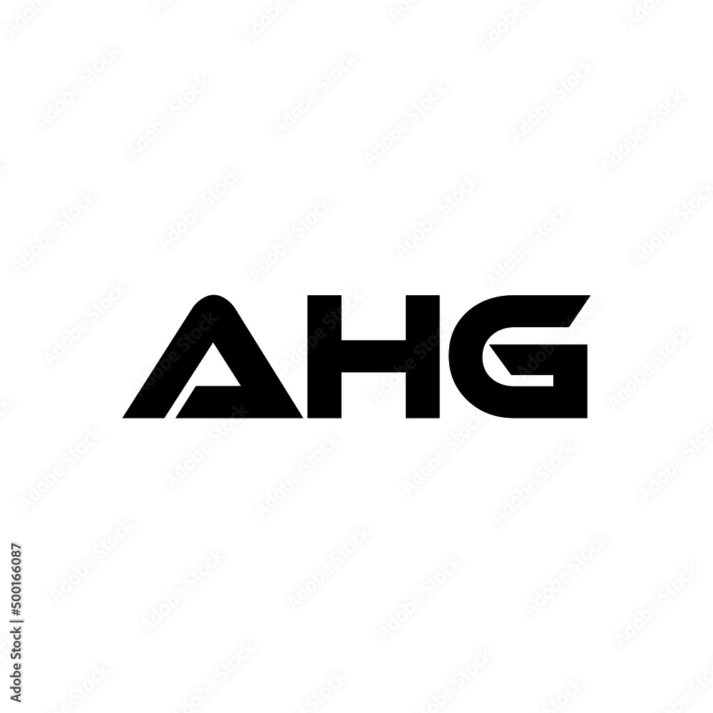 AHG letter logo design with white background in illustrator, vector ...