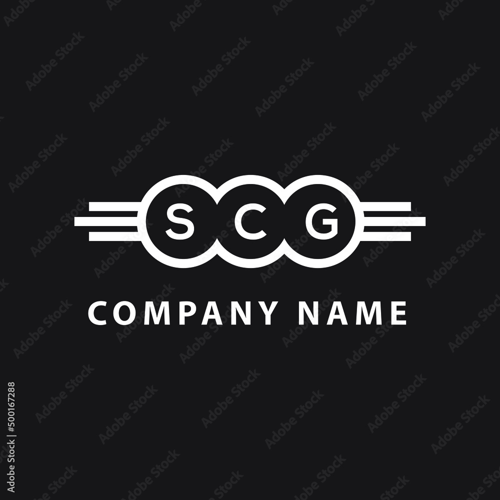 SCG letter logo design on black background. SCG creative initials ...