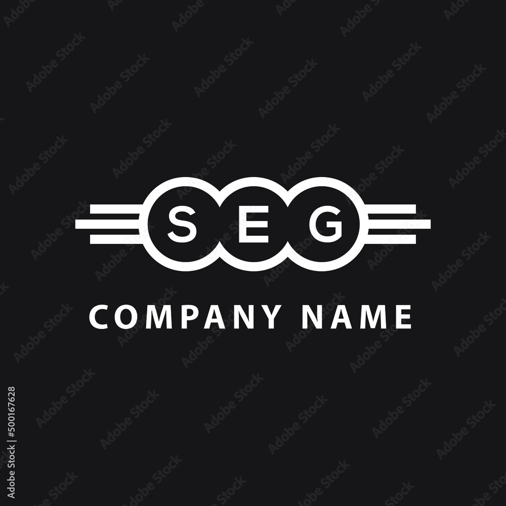 SEG letter logo design on black background. SEG creative initials ...