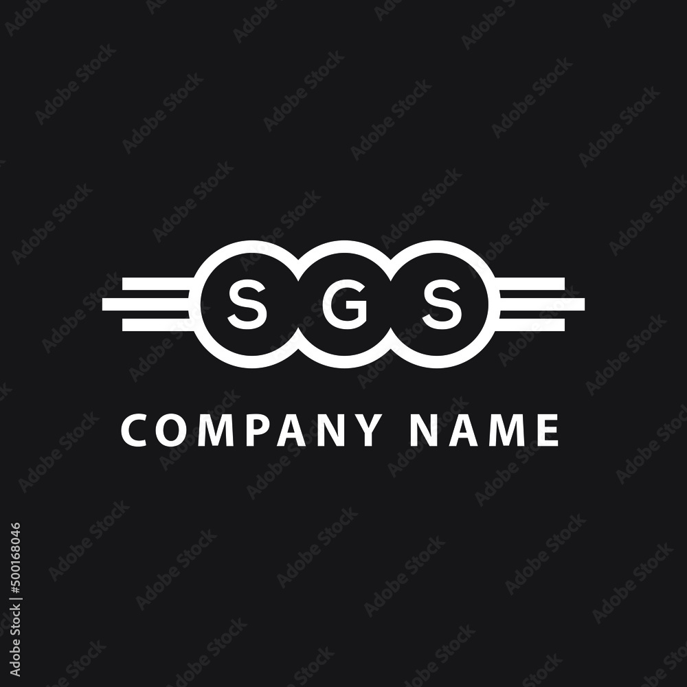 SGS letter logo design on black background. SGS creative initials ...